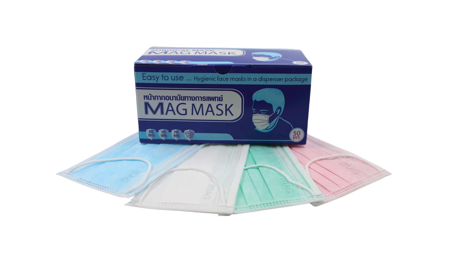MAG MASK SURGICAL MASK หน้ากากอนามัยทางการแพทย์ - MAGDCINE ชุดทดสอบสาร ...